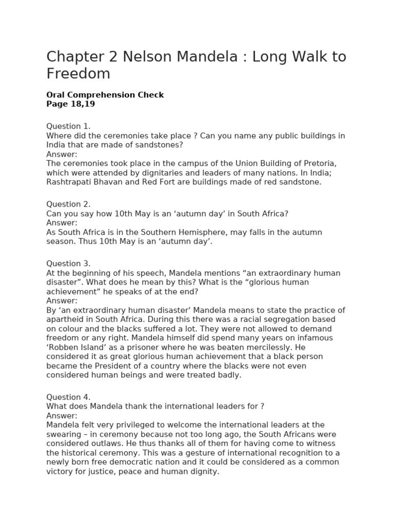 Chapter 2 Nelson Mandela | PDF | Nelson Mandela | Apartheid