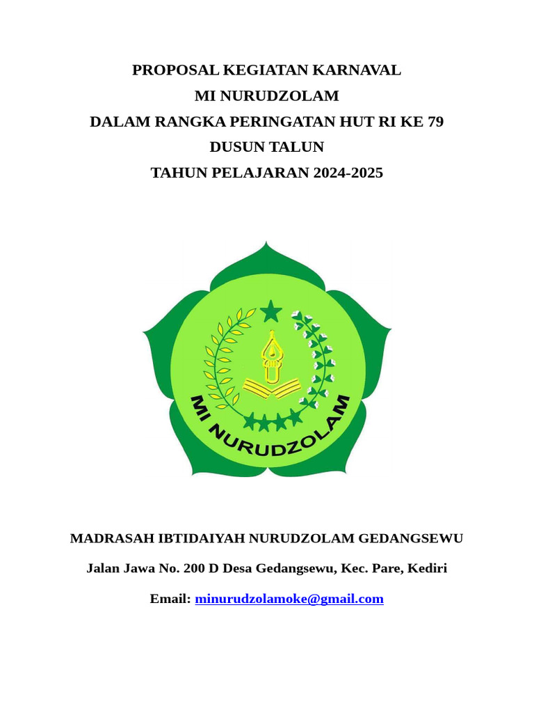 Proposal Kegiatan Karnaval Dusun Talun | PDF