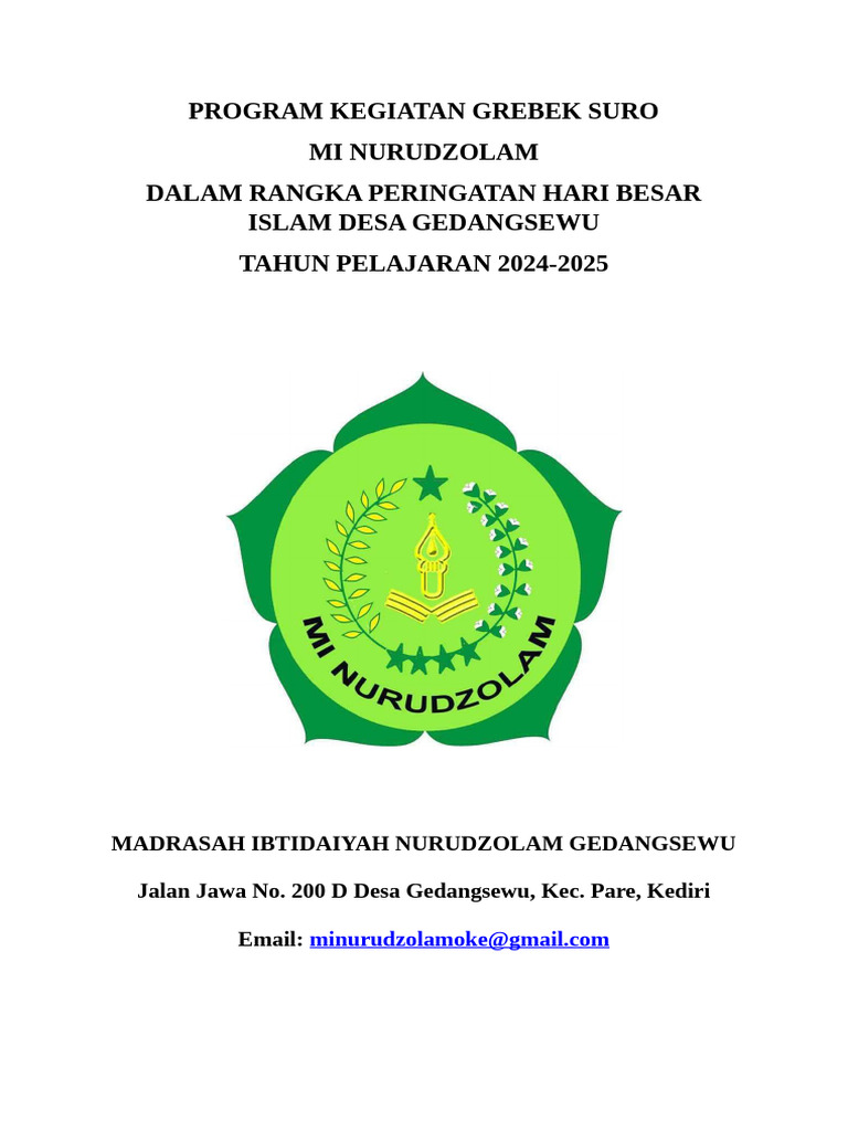 Grebek Suro 2024: Kirab Budaya MI Nurudzolam | PDF