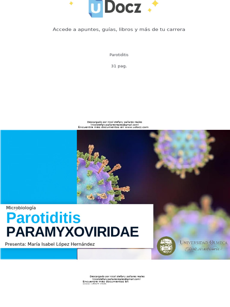 Parotiditis Word | PDF | Rna | Virus