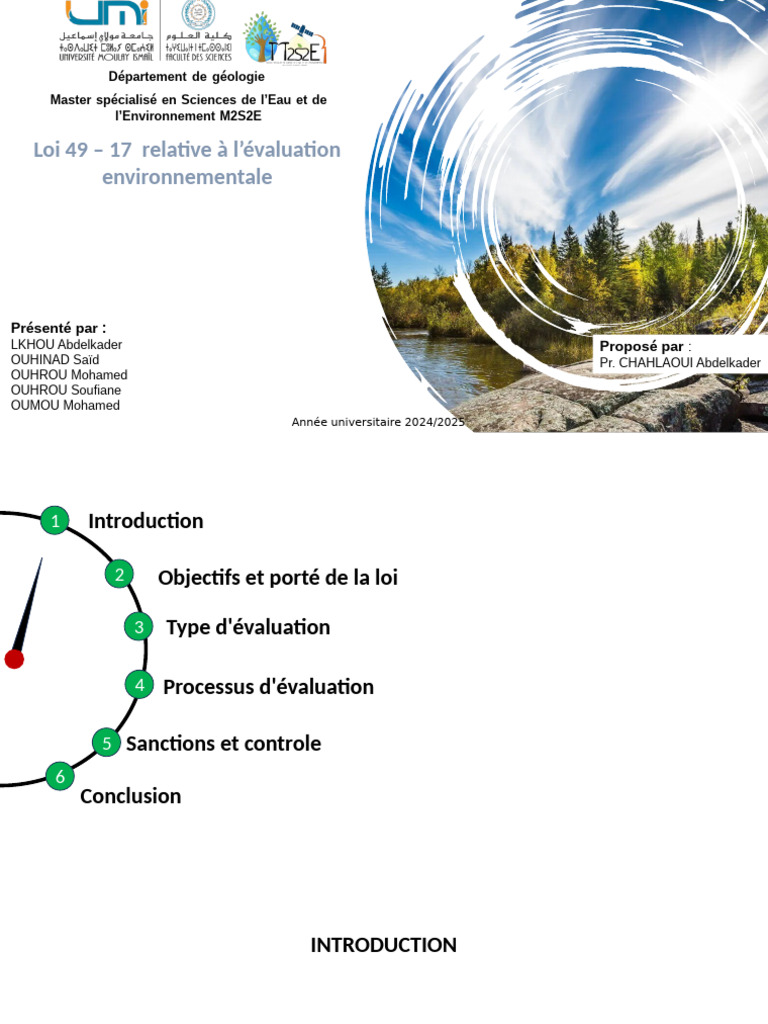 Loi 49-17 Presentation | PDF | Environnement naturel | Étude d'impact
