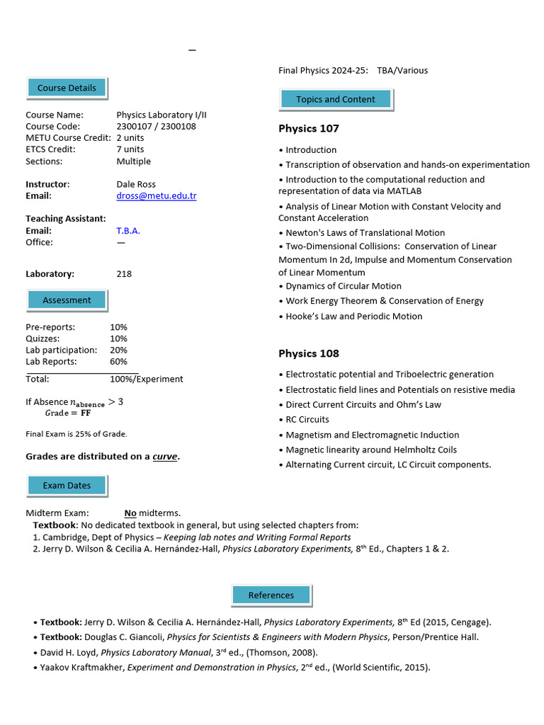 Physics 107 108 Syllabus | PDF | Physics | Artificial Intelligence