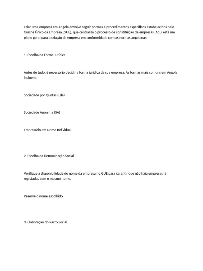 Criar Uma Empresa No GUI | PDF | Contabilidade | Constituição