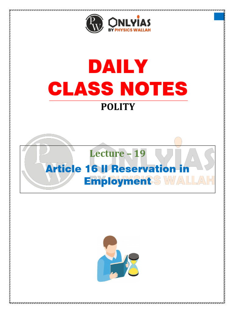 Polity: Article 16 & Reservations | PDF | Justice | Crime & Violence