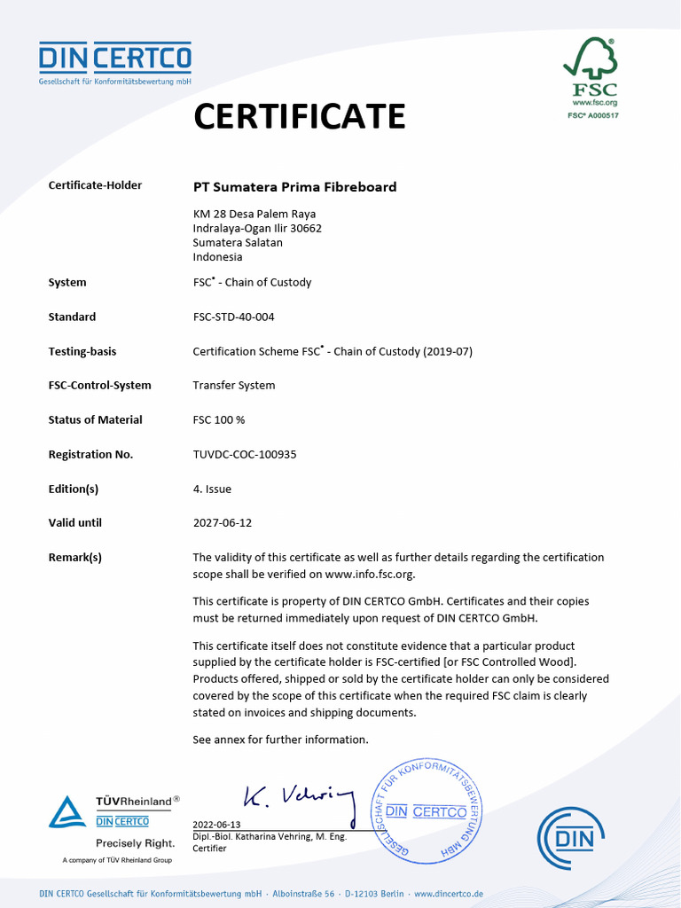 Cerificate FSC | PDF