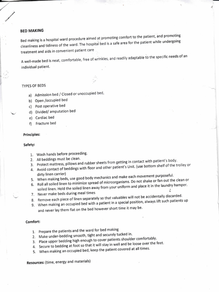 Bed Making | PDF | Bed | Linens