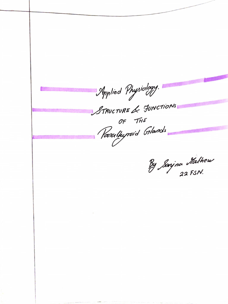 Parathyroid Gland | PDF | Animal Anatomy | Glands