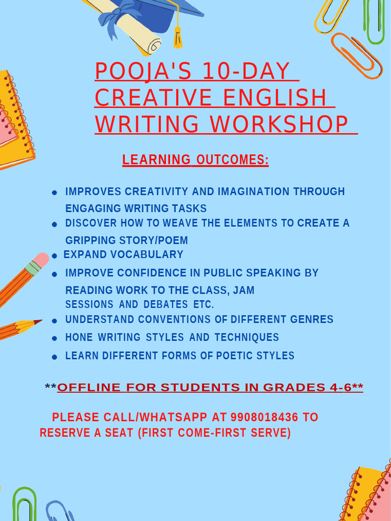 Ad For Creative English Classes Flyer 2024 | PDF | Foreign Language Studies