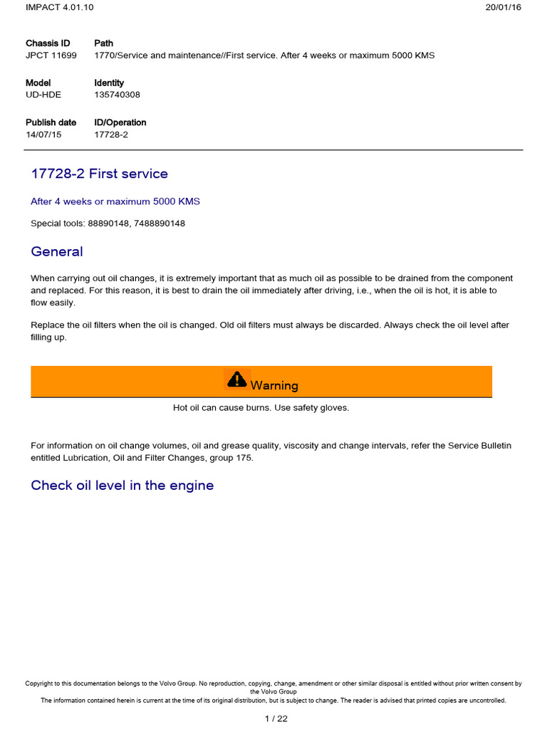 17728-2 First Service After 4 Weeks or Maximum 5000 KMS | PDF | Battery ...