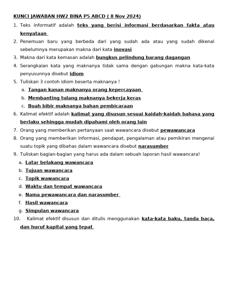 0 - Key hw2 Bina p5 Abcd 8 Nov 24 | PDF