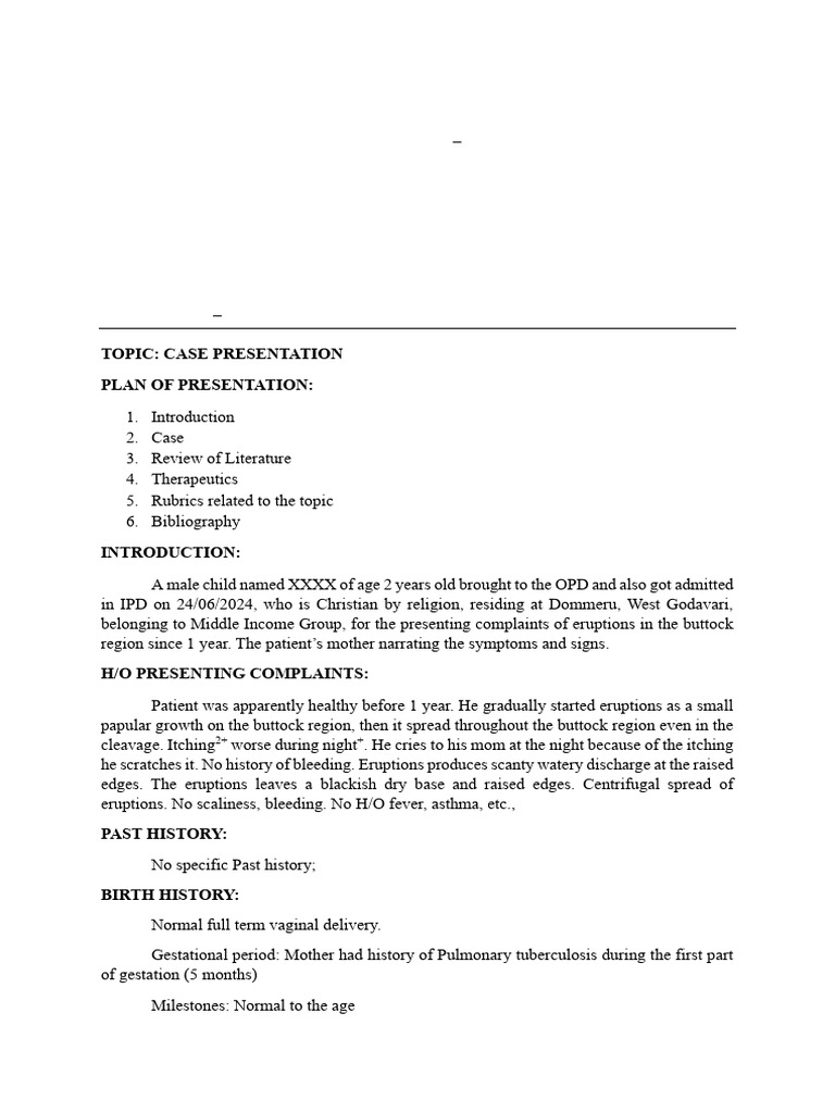 HOMOEOPATHIC CASE PRESENTATION 2 Tinea Cruris | PDF | Dermatology ...