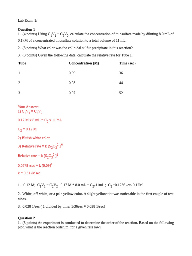 Lab_Exams_1_8.odt | PDF | Titration | Chemistry