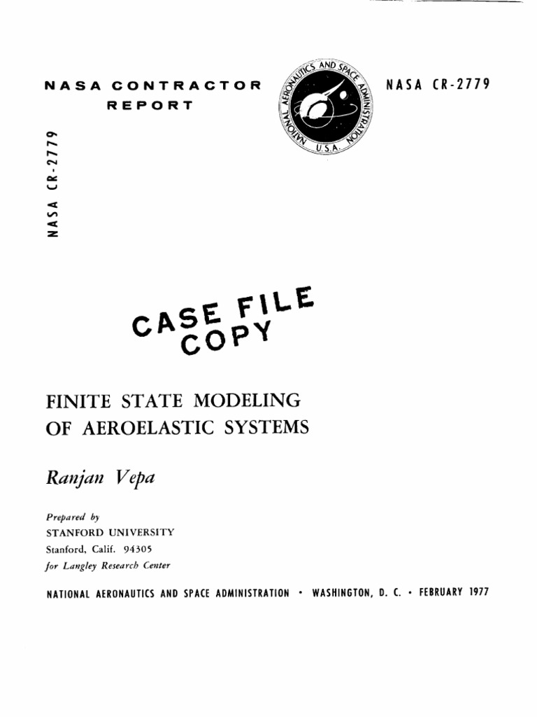 Ra - Ja. W?a: Finite State Modeling OF Aeroelastic Systems | PDF | Lift ...