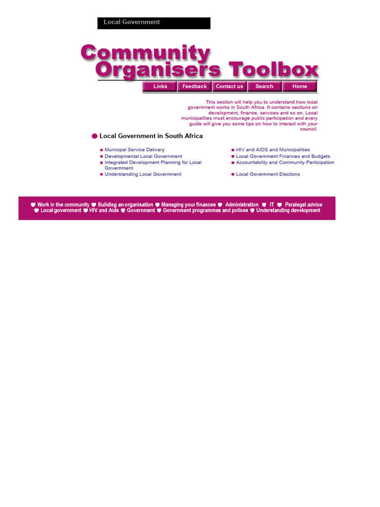 ETU Toolbox - Local Government in South Africa | PDF