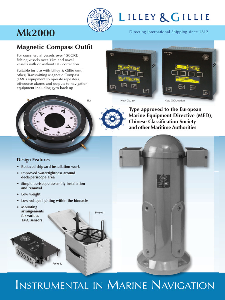 Lilley Gillie MK2000 Magnetic Compass Sept2008 | PDF | Compass | Navigation