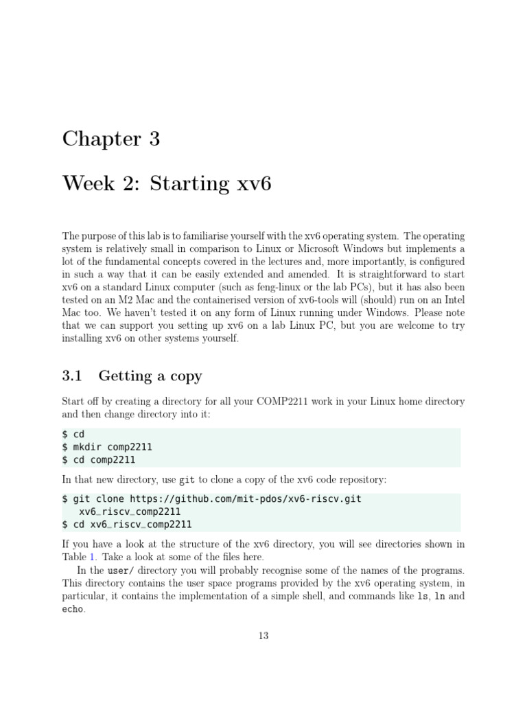 Getting Started with xv6 on RISC-V | PDF | Operating System | Shell (Computing)