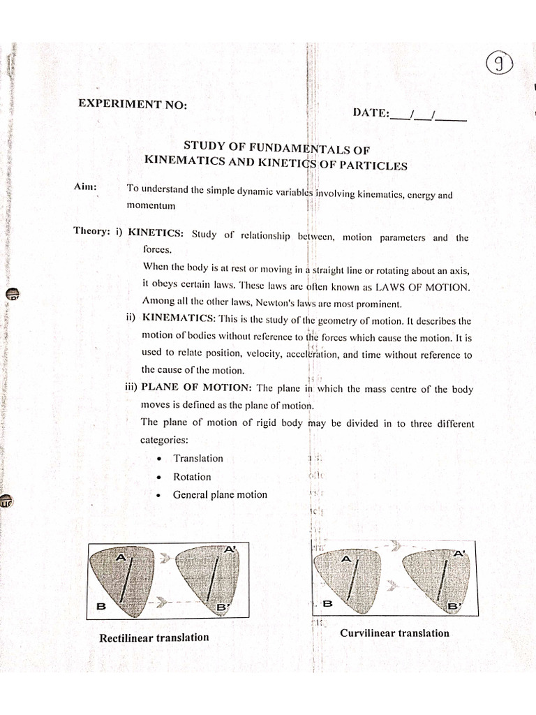 Experiment No. 9 | PDF