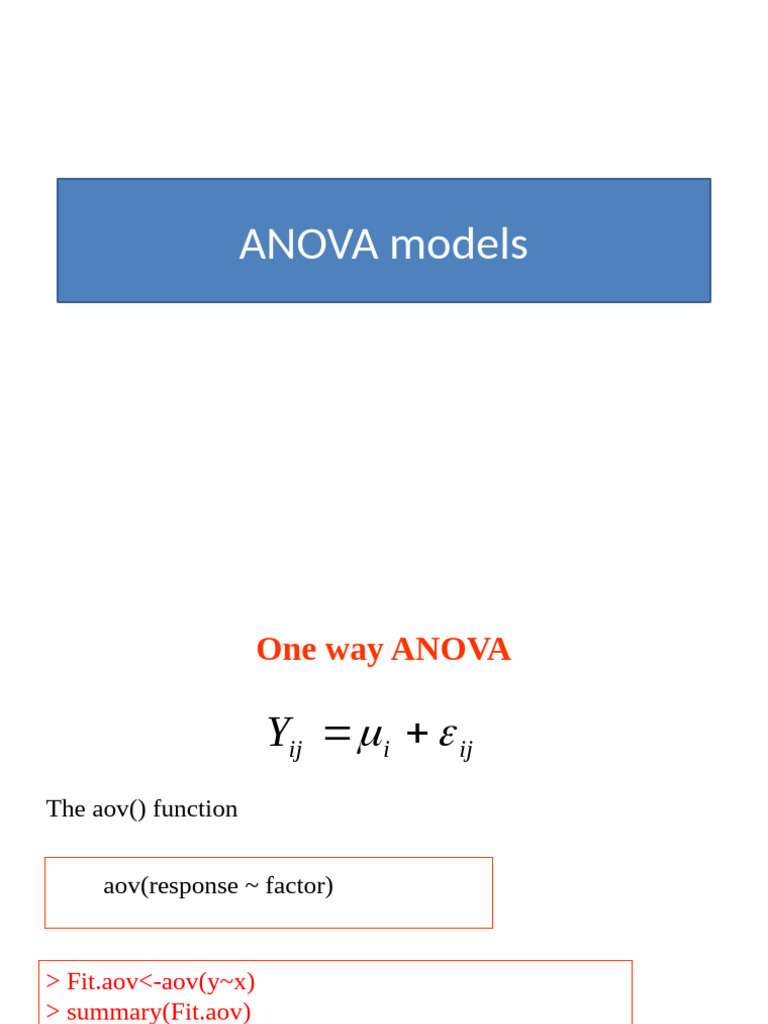 ANOVA models | PDF | Errors And Residuals | Analysis Of Variance