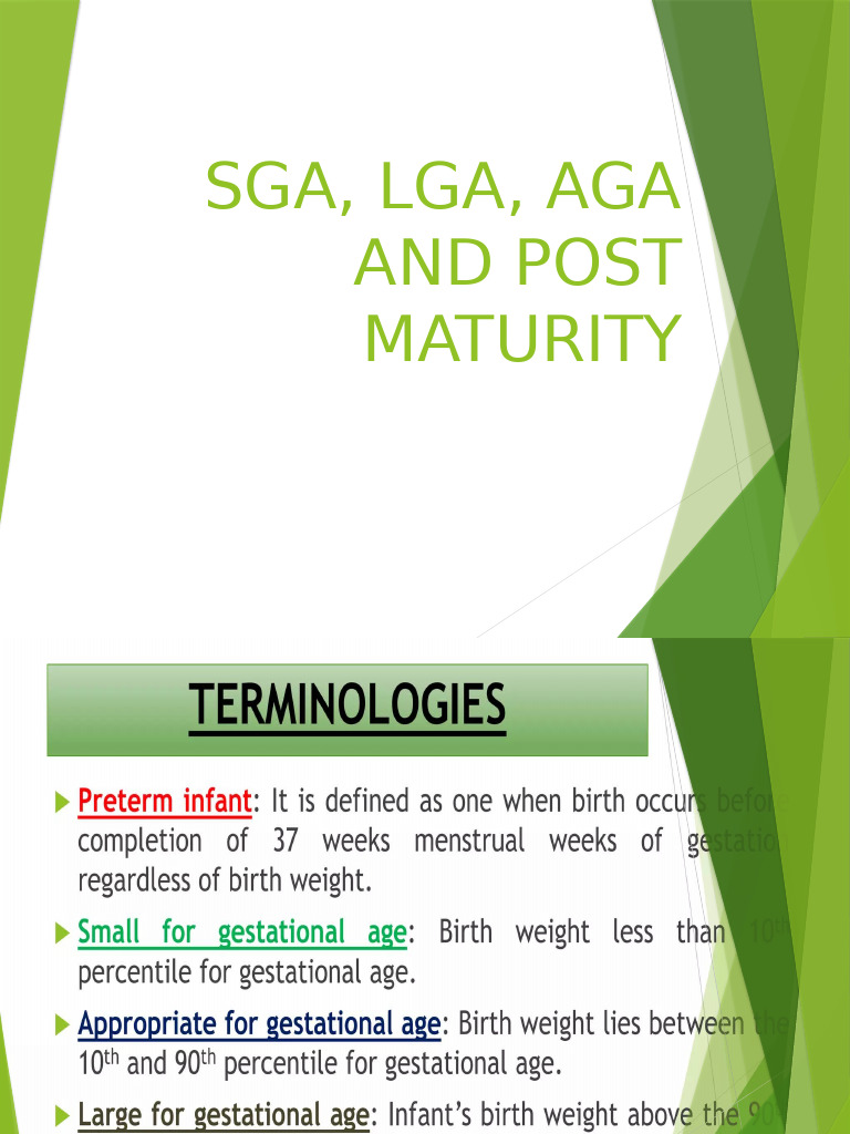 Sga Lga Aga Post Maturity | PDF