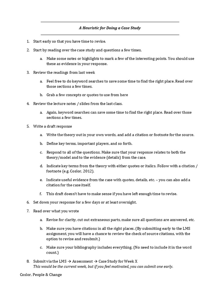 Case Study Writing Guide | PDF | Language Arts & Discipline