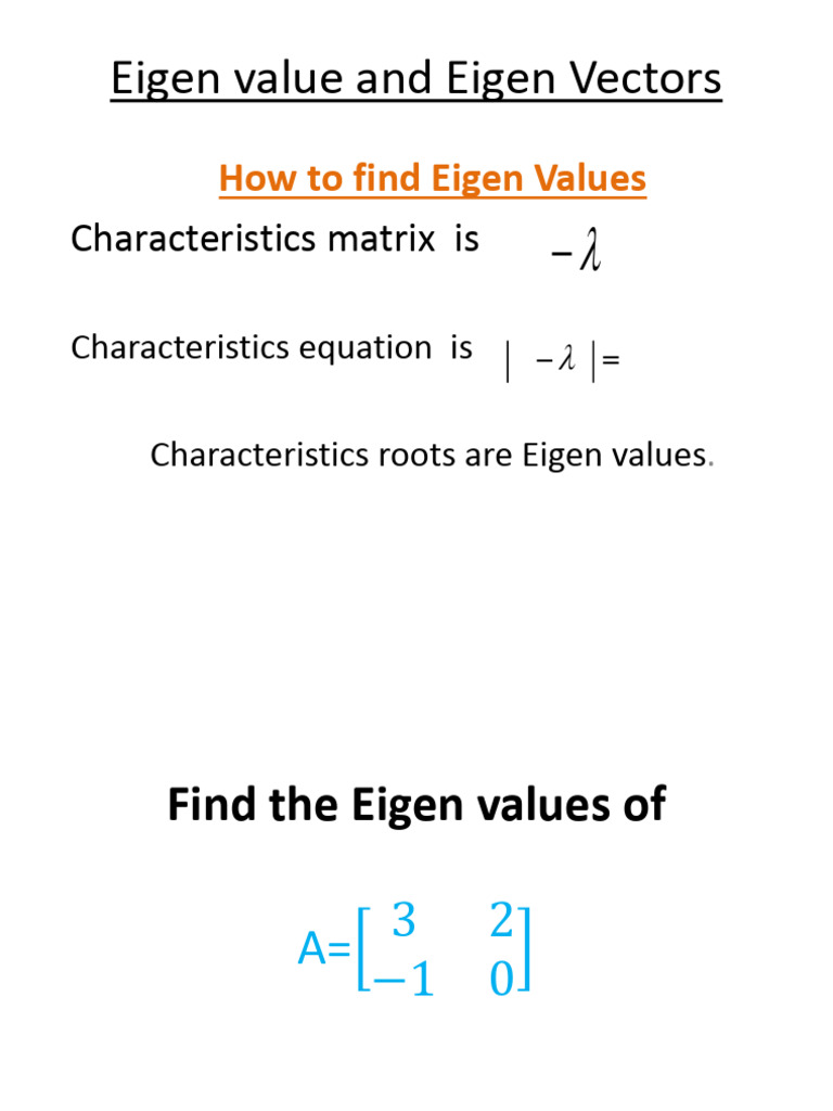 27th Jan Matrics Eigen Value and Eigen Vectors | PDF | Eigenvalues And Eigenvectors | Mathematics