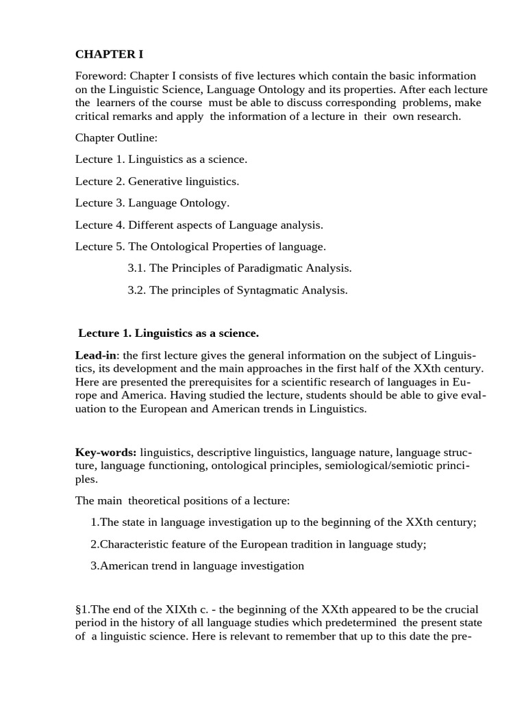 CHAPTER I anew | PDF | Linguistics | Noam Chomsky
