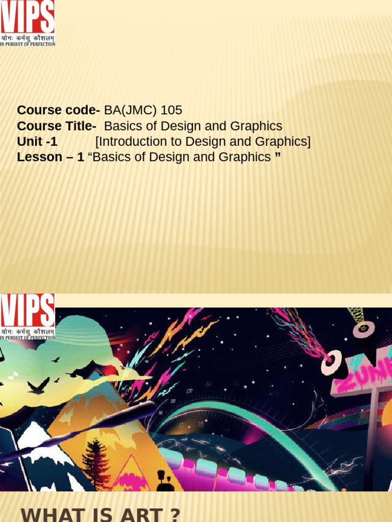 Lesson 1 Basics of Design and Graphics | PDF | Graphics | The Arts