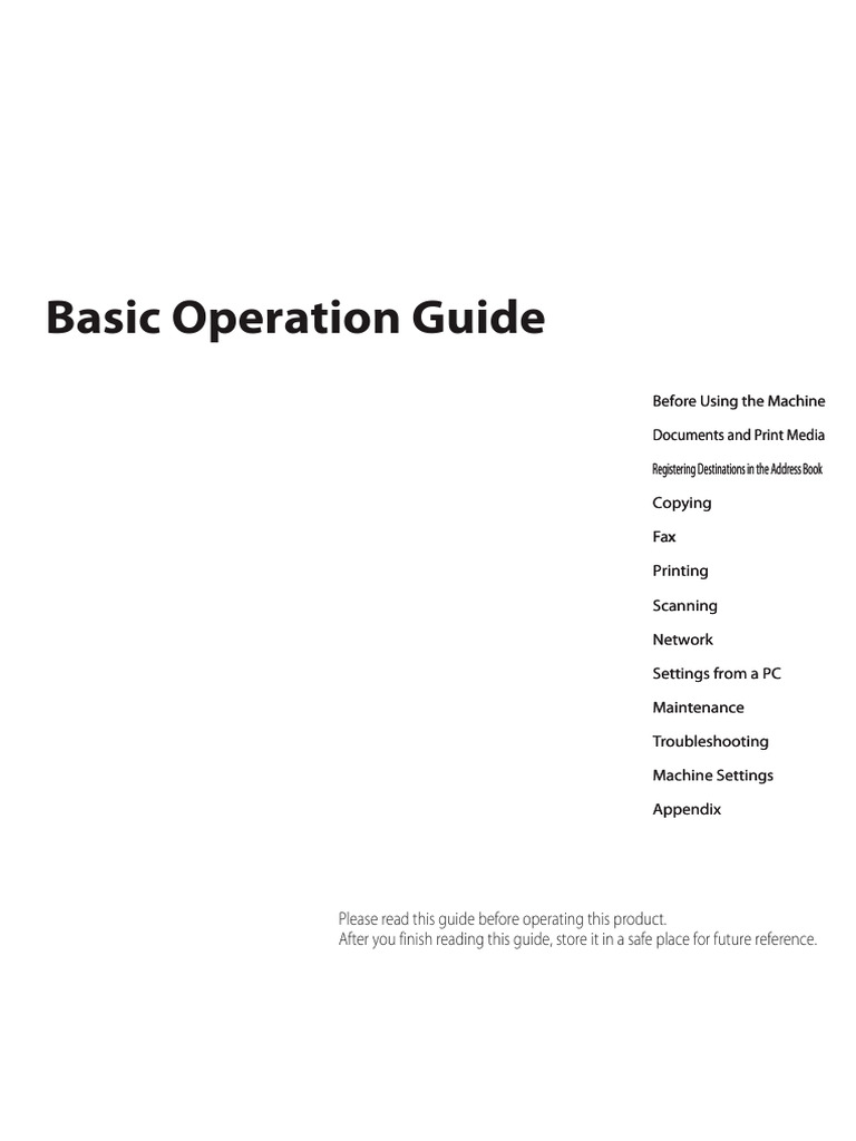 Canon Basic Operation | PDF