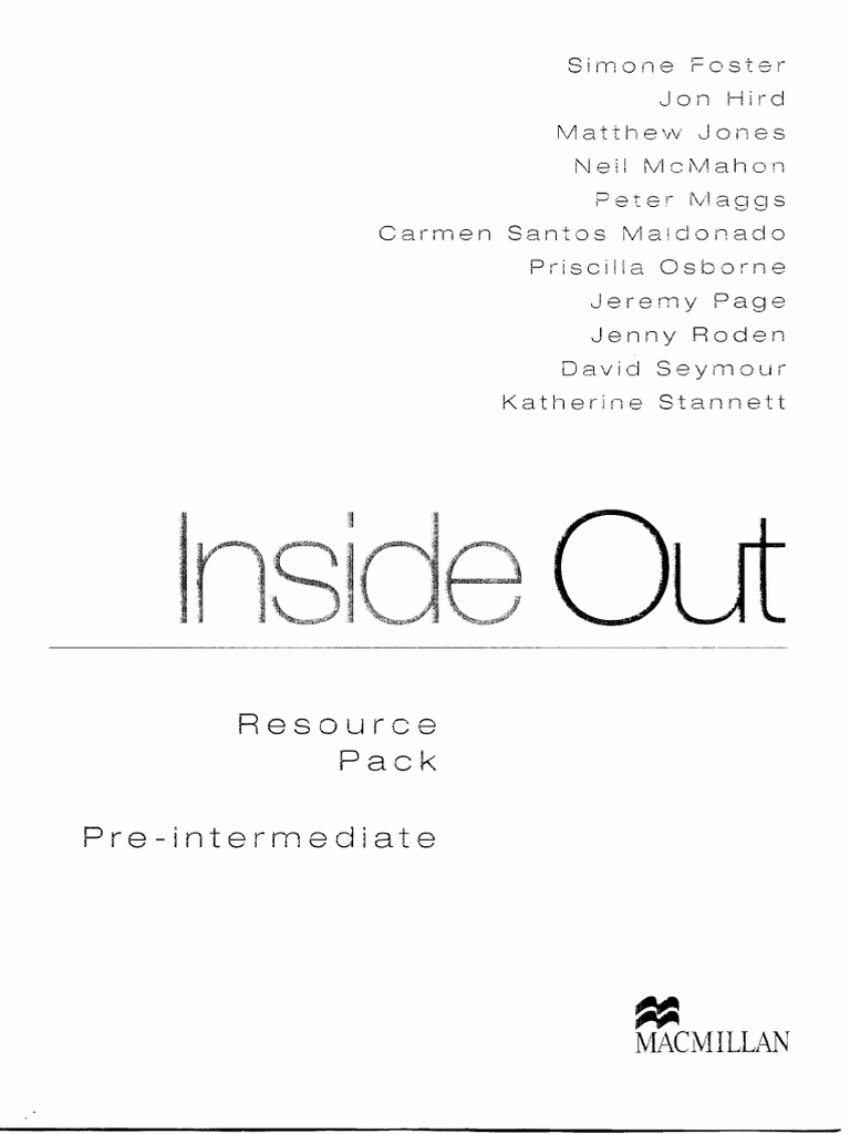Inside Out Resource Pack Pre-Intermediate Mishkie | PDF