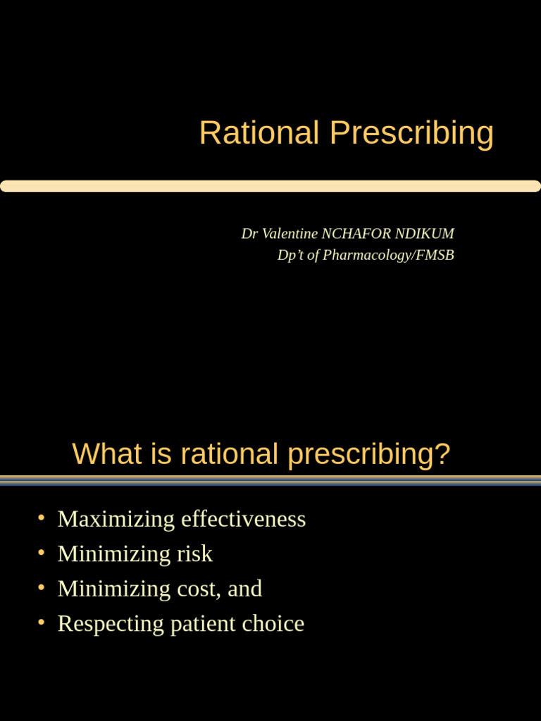 Rational Prescribing | PDF | Medical Treatments | Health Sciences