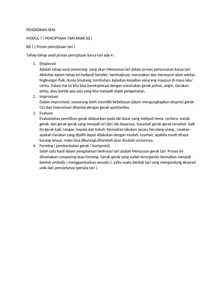 PENDIDIKAN SENI Modul 7 KB 1 | PDF | Sains & Matematika