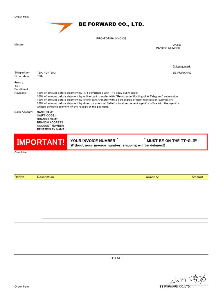Proforma Invoice and Purchase Agreement No.3193094 | PDF | Sales ...