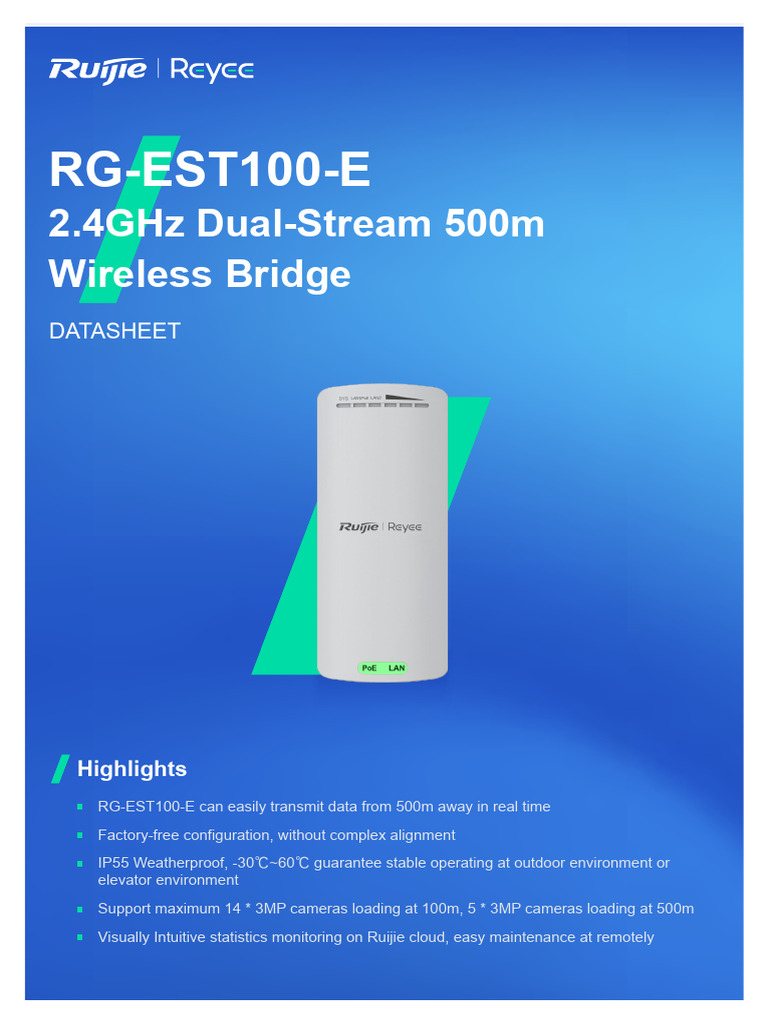 RG Est100 e | PDF | Computer Network | Ip Address