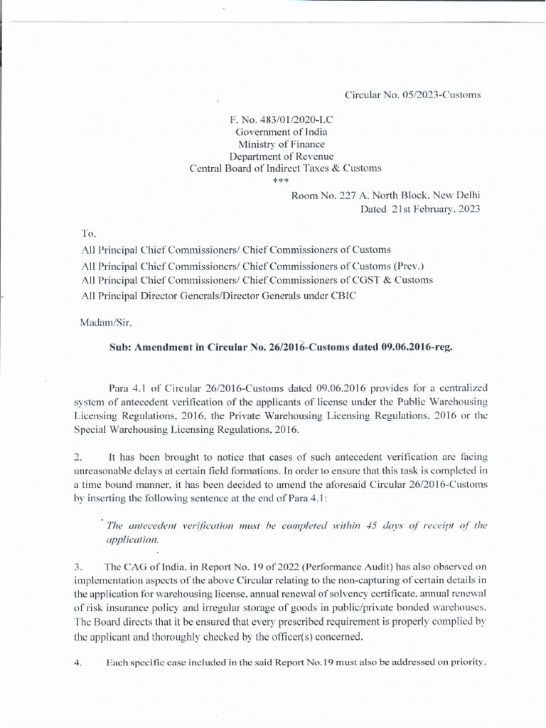 Circular No 05 2023 | PDF