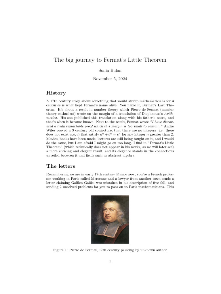The Big Journey To Fermat S Little Theorem | PDF | Prime Number ...