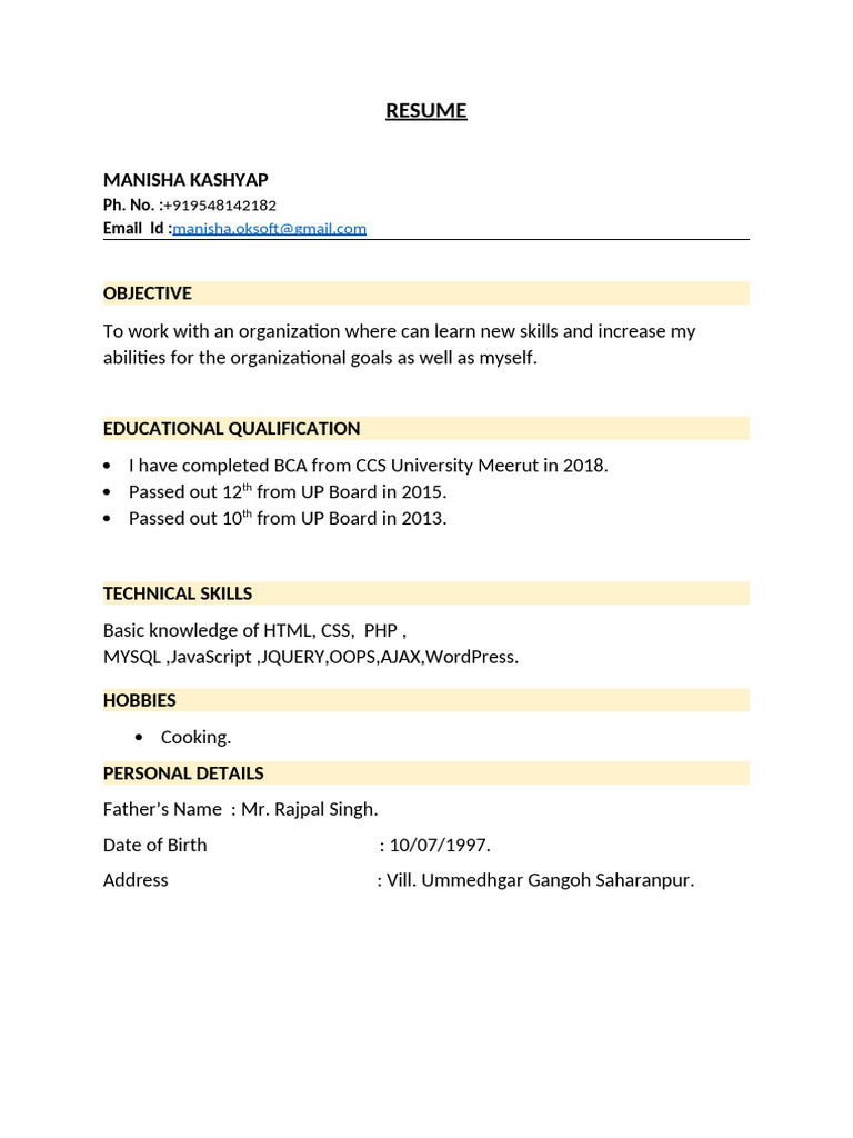 Manisha | PDF | Career & Growth