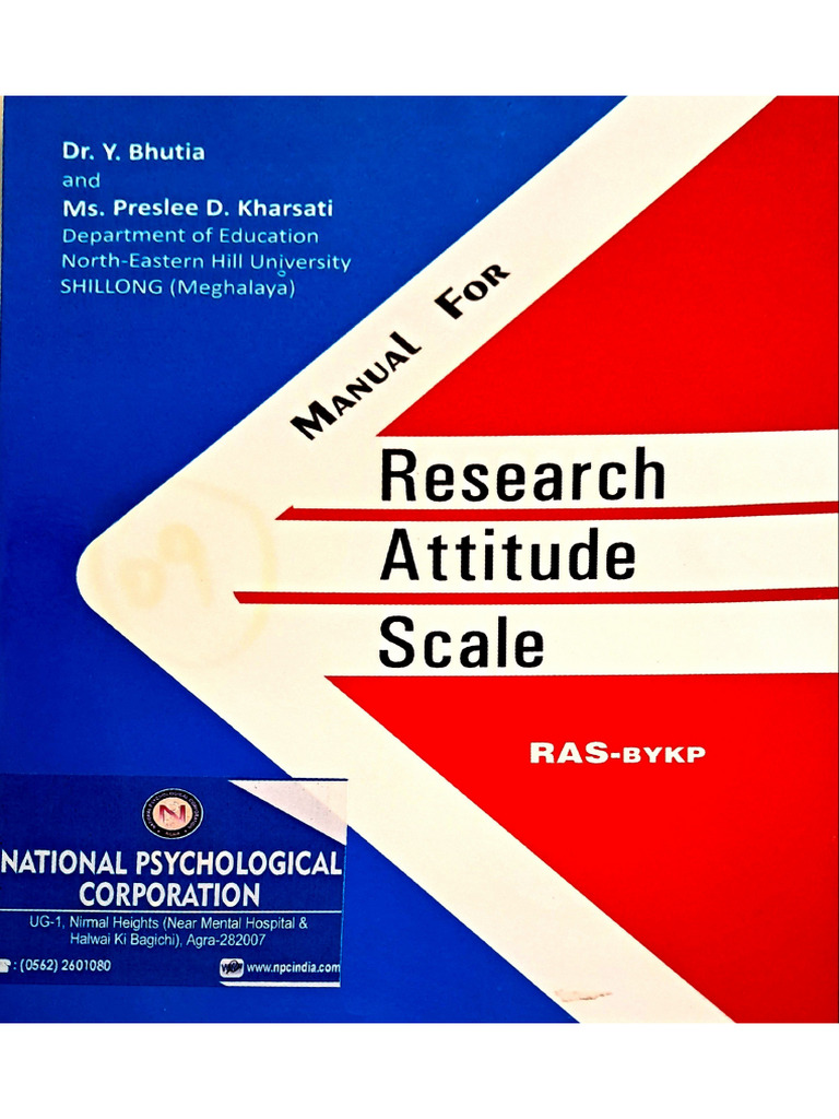Research Attitude Scale | PDF