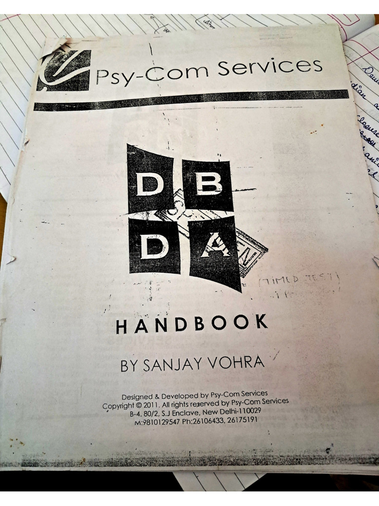 DBDA Manual | PDF