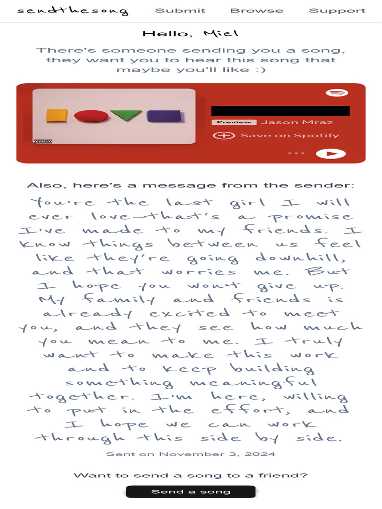 SendTheSong - Express Your Feelings Through Music Musical Messages 3 | PDF