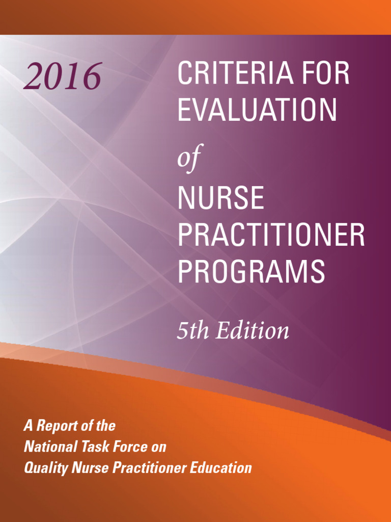 Evalcriteria 2016 Final | PDF | Nurse Practitioner | Nursing