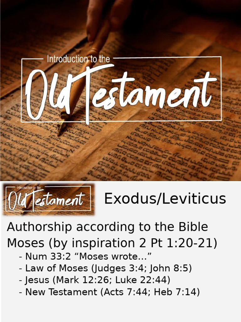 L02 Exodus and Leviticus | PDF | Book Of Leviticus | The Exodus