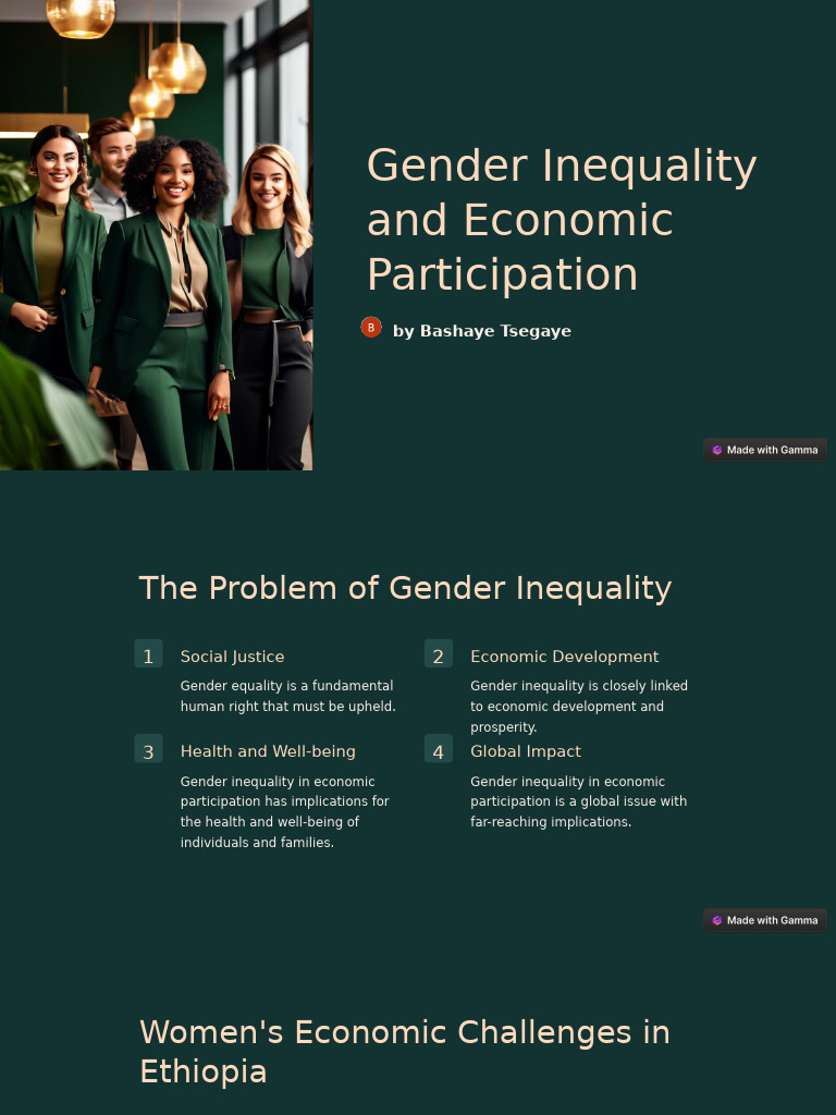 Gender Inequality and Economic Participation | PDF | Economic ...