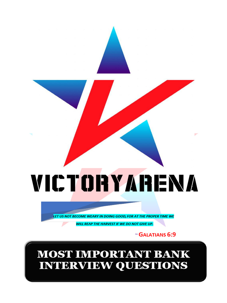 Most Important HR Questions For Bank Interviews @victory Arena | PDF ...