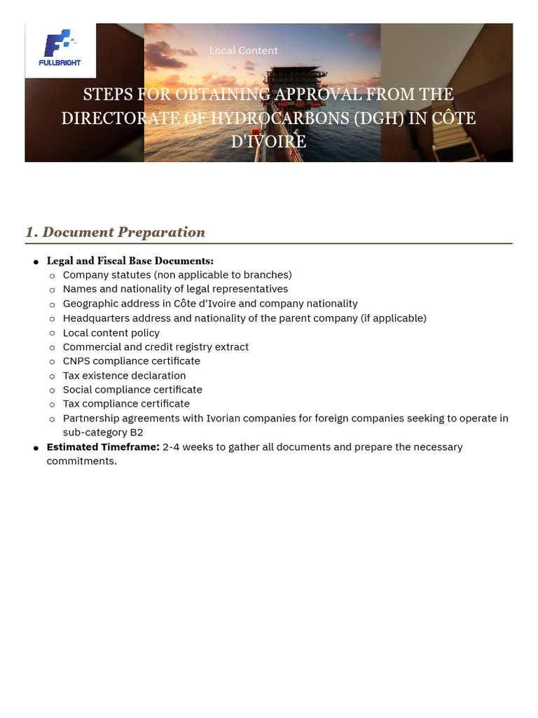 Steps For Obtaining Approval From DGH | PDF | Taxes | Companies