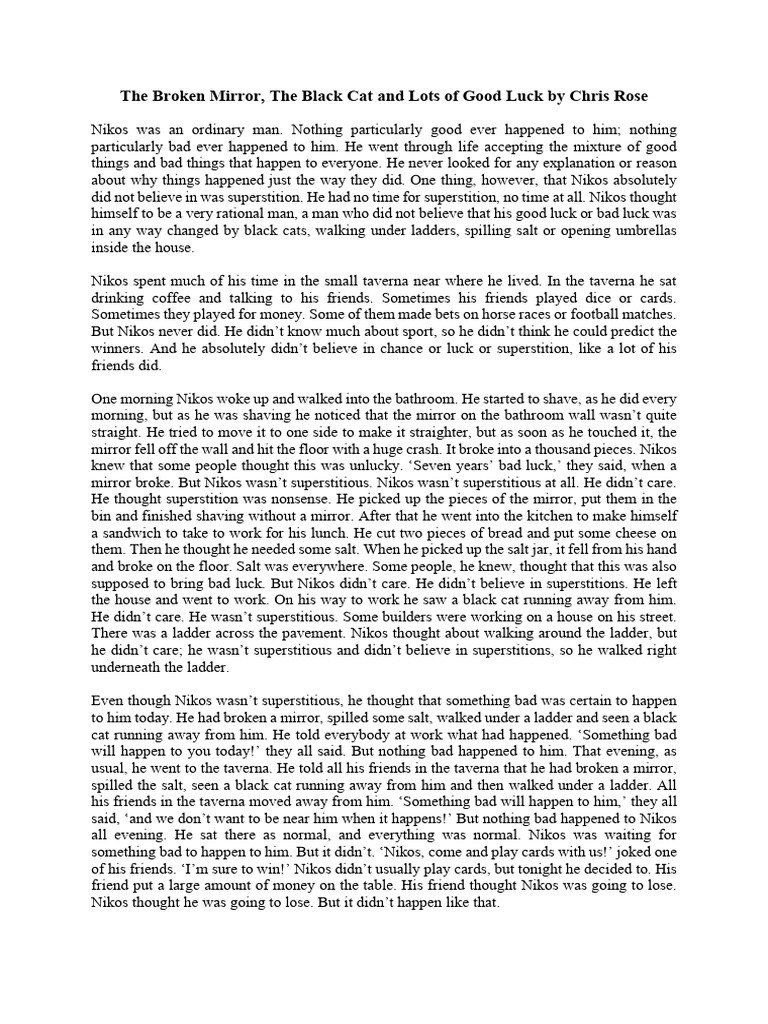 Compulsary Reading 3 | PDF | Superstitions | Luck