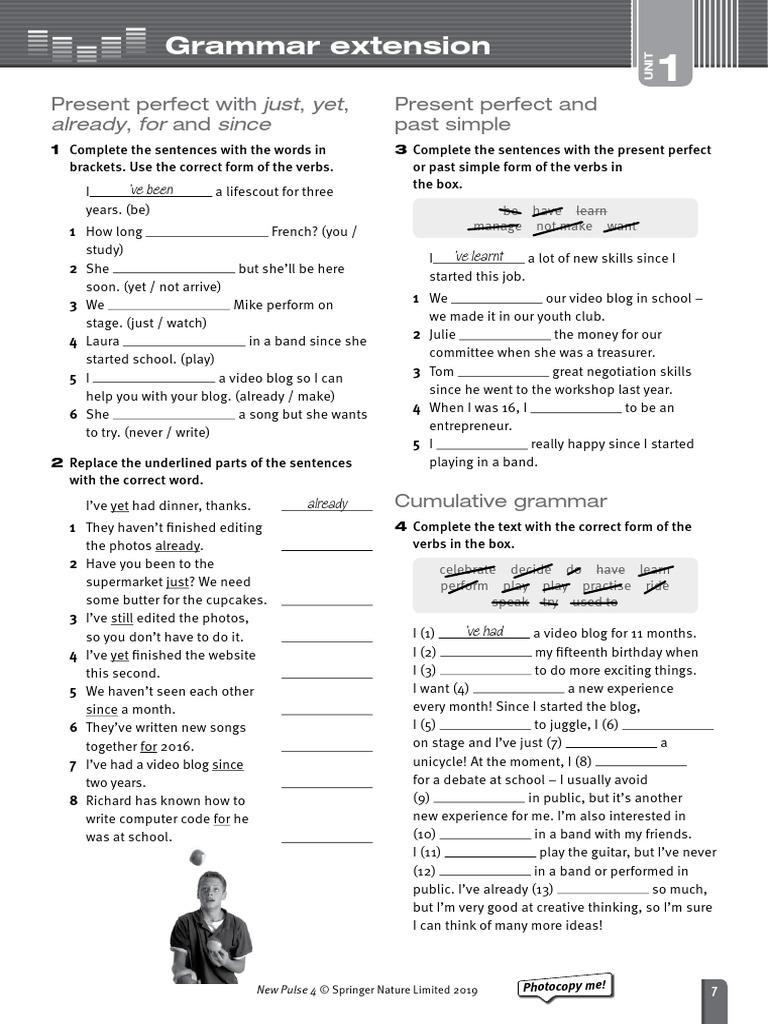 Present Perfect Grammar Practice | PDF | Syntax | Language Mechanics