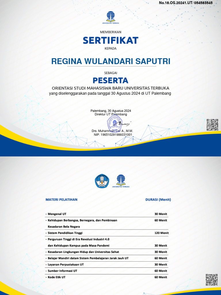 Cetak Sertifikat | PDF