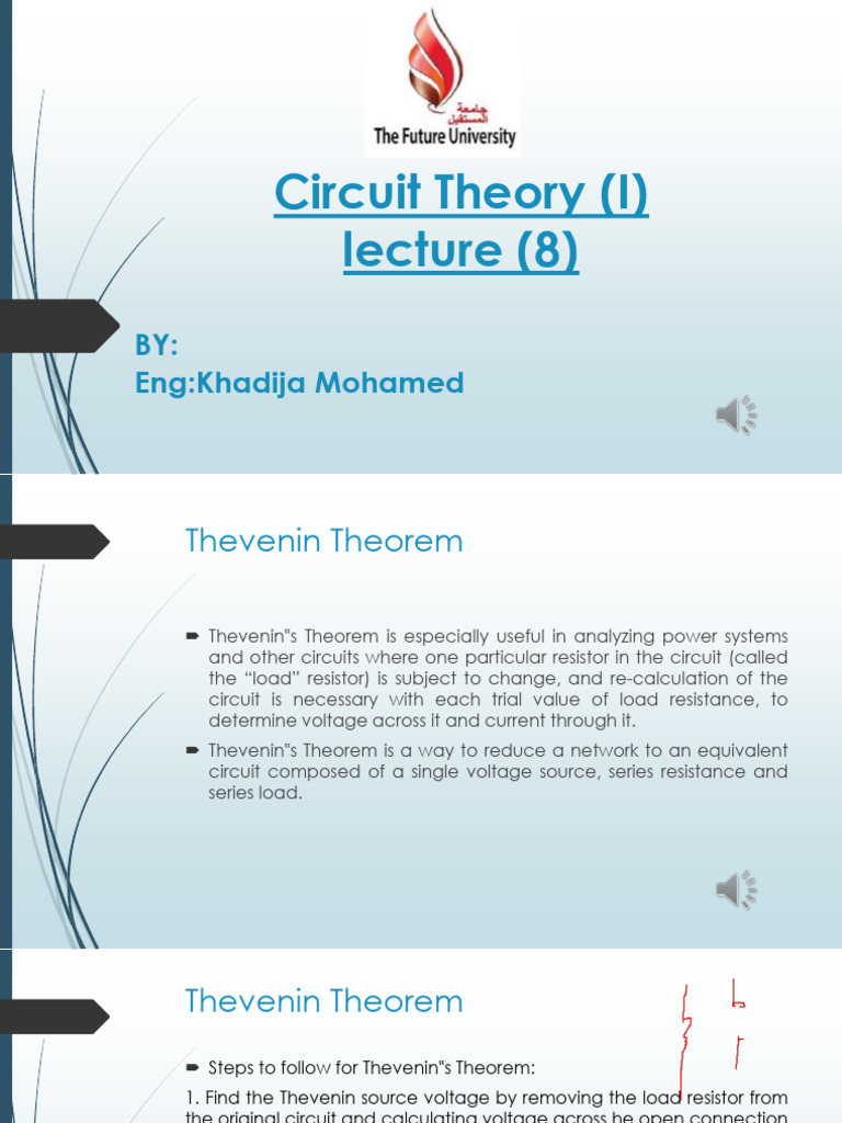 Circuit Theory 8 | PDF | Electrical Network | Electronics