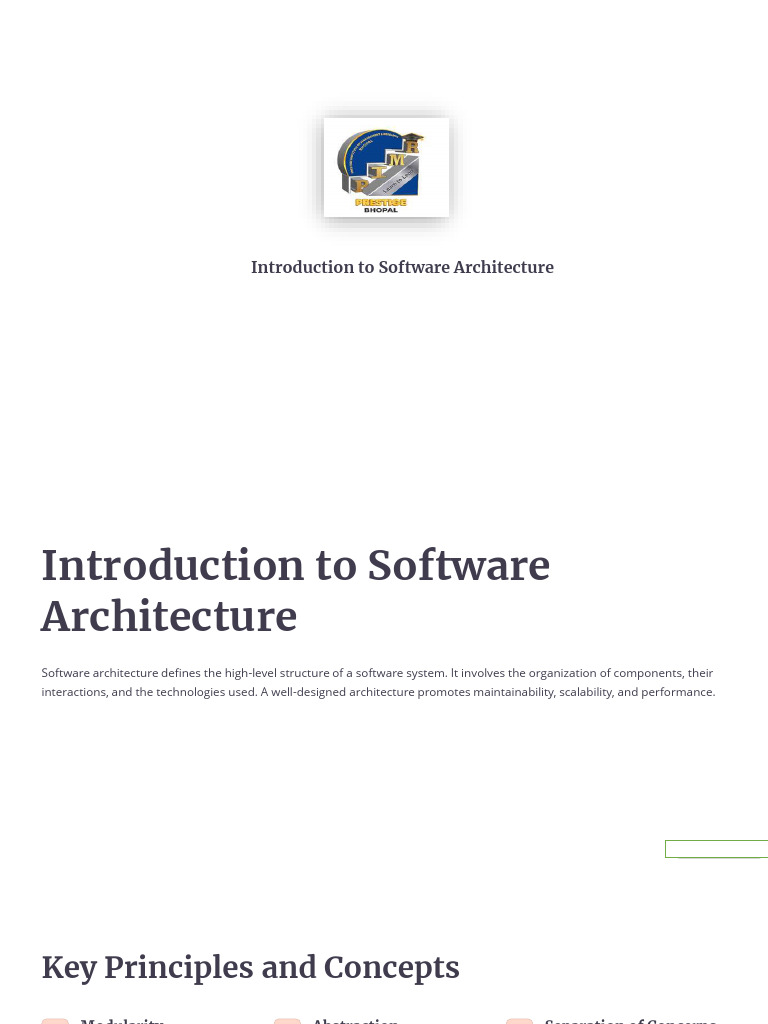 Introduction To Software Architecture | PDF | Software Architecture ...