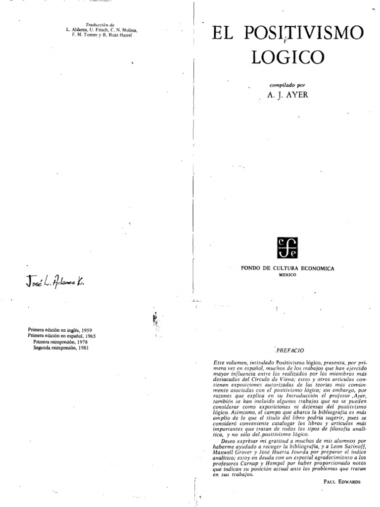 La Superacioì N de La Metafiì Sica Mediante El Anaì Lisis Loì Gico Del Lenguaje | PDF ...